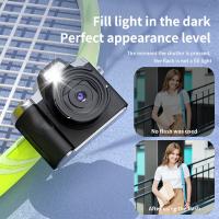 China Hot Selling LK-011 Mini Digital Camera 1080P HD 64MP CMOS Flash Beauty Filter 128GB Expandable Rechargeable Battery Student Gift for sale