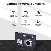 China Mini HD 720P 18mp Video Digital Camera 2.7 Inch Screen Compact Vlog Cameras Kids Student Camera Halloween Christmas Gift for sale