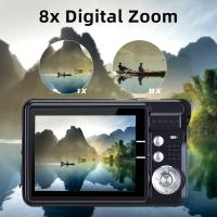 China Mini HD 720P 18mp Video Digital Camera 2.7 Inch Screen Compact Vlog Cameras Kids Student Camera Halloween Christmas Gift for sale