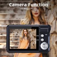 China Mini HD 720P 18mp Video Digital Camera 2.7 Inch Screen Compact Vlog Cameras Kids Student Camera Halloween Christmas Gift for sale