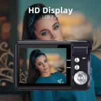 China Mini HD 720P 18mp Video Digital Camera 2.7 Inch Screen Compact Vlog Cameras Kids Student Camera Halloween Christmas Gift for sale