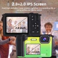 China Newest 4K HD Digital Camera 2.8+2.0'' Dual IPS Screen Auto Focus 16X Digital Zoom Webcam Wifi Vlog Camera  for Photography for sale
