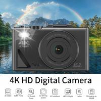 China Hot Sale HD 4K 64MP Digital Retro Camera 3.0 TFT Flip Screen 18X Digital Zoom with Wifi Photo+Video Recording Vlog Camera for sale