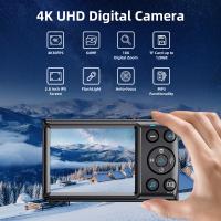 China Cheap Portable 4K 64MP 18X Digital Zoom Digital Cameras Vlog Camera with Photo and Video Recording and Auto Focus Zoom Function for sale