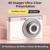 China Newest Portable HD 4K 50MP Video Digital Camera 8X Optical Zoom AF Autofocus 2.88 Inch IPS Screen Vlog Mini Camera for Travel for sale
