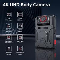 China Newest 4K 40MP UHD Body Worn Camera 180 Degree Rotate Lens 2.0 Inch Screen IP66 Waterproof Body Camera with IR Night Vision for sale