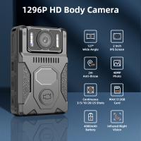 China New Arrival Mini HD 1296P Body Worn Camera 2.0 Inch IPS Screen with IR Night Vision and IP66 Waterproof Security Body Camera for sale
