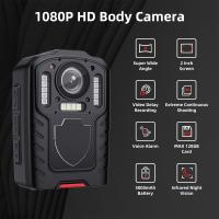 China Newest Portable 1080P 2 Inch Screen Body Worn Cameras With IR Night Vision Wearable Cameras for Security Guard for sale
