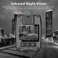 China Newest 4K QHD Security Body Worn Camera Built-in 64GB Memory 2.0 LCD Screen Infrared Night Vision Camera for Security Patrol for sale