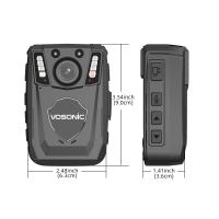 China Newest 4K QHD Security Body Worn Camera Built-in 64GB Memory 2.0 LCD Screen Infrared Night Vision Camera for Security Patrol for sale