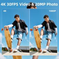 China Newest HD 4K 20MP Dual Screen Sport Action Camera Motorcycle Bike Helmet Riding Camera 30M Waterproof Sport Camera with WIFI for sale