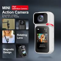 China Mini Thumb Magnetic Wearable Camera with Rotating Lens 1080P Body Camera WIFI Connection for Outdoor Adventure Sports  Recording for sale