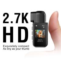 China Mini Thumb Magnetic Wearable Camera with Rotating Lens  2.7K Body Cam WIFI Connection for Outdoor Adventure Sports  Recording for sale