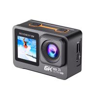China 6K Sport Action Camera 30M Waterproof 2.0+1.3'' Dual LCD Screen 4X Zoom with Wifi Connection EIS Anti-shake Outdoor Camera for sale