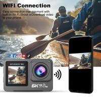 China 6K Sport Action Camera 30M Waterproof 2.0+1.3'' Dual LCD Screen 4X Zoom with Wifi Connection EIS Anti-shake Outdoor Camera for sale