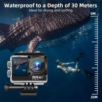 China Newest HD 5K Dual Screen Action Sports Camera 30M Waterproof&Anti  Camera with Wifi Sport Camera for Surfing&Diving&Skiing for sale