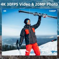 China Newest HD 4k Dual Screen Sport Action Camera Motorcycle Bike Helmet Riding Camera 30M Waterproof Sport Camera with WIFI for sale