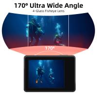 China Newest HD 4k Dual Screen Sport Action Camera Motorcycle Bike Helmet Riding Camera 30M Waterproof Sport Camera with WIFI for sale