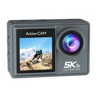 China Newest 5k 30fps Dual Screen Action Camera with Wifi Video Recording Camcorder 30M Waterproof EIS Shockproof Sports Camera for sale