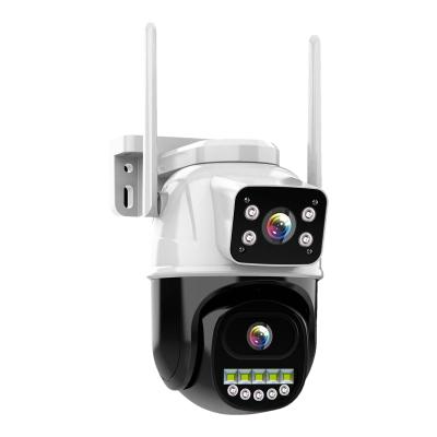 China Good Quality 4MP Dual Lens CCTV IP Camera PTZ Security Waterproof Outdoor WIFI Two-Way Audio Cloud Storage Human Detect Track for sale