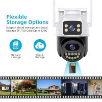China Good Quality 4MP Dual Lens CCTV IP Camera PTZ Security Waterproof Outdoor WIFI Two-Way Audio Cloud Storage Human Detect Track for sale