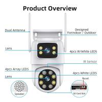 China Wholesale Price 4MP Dual Lens CCTV IP Camera  PTZ Security Waterproof Outdoor Camera With WIFI Human Detect and Track Function for sale
