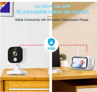 China Smart Baby Pet Monitor Surveillance Camera 3.5 Inch LCD Screen 2.4G Wireless Transmission Real Time Monitoring Two-Way Audio for sale
