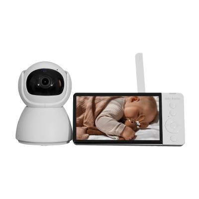 China Smart Baby Pet Monitor PTZ Camera 5.0 Inch Screen Big Battery Sleep IR Night Vision Two-Way Audio Music Talk-Back for sale