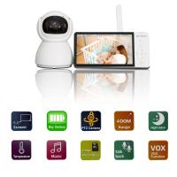China Smart Baby Pet Monitor PTZ Camera 5.0 Inch Screen Big Battery Sleep IR Night Vision Two-Way Audio Music Talk-Back for sale
