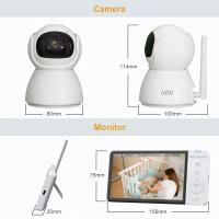 China Smart Baby Pet Monitor PTZ Camera 5.0 Inch Screen Big Battery Sleep IR Night Vision Two-Way Audio Music Talk-Back for sale