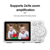 China Smart Baby Pet Monitor With Camera and Audio 480P 2.8 Inch Screen 4X Zoom Sleep Surveillance IR Night Vision Two-Way Audio Cam for sale