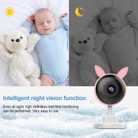 China Smart Baby Pet Monitor With Camera and Audio  2.8 Inch Screen 4X Zoom Sleep Surveillance IR Night Vision Two-Way Audio(Pink) for sale