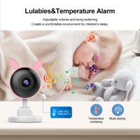 China Smart Baby Pet Monitor With Camera and Audio  2.8 Inch Screen 4X Zoom Sleep Surveillance IR Night Vision Two-Way Audio(Pink) for sale