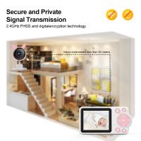 China Smart Baby Pet Monitor With Camera and Audio  2.8 Inch Screen 4X Zoom Sleep Surveillance IR Night Vision Two-Way Audio(Pink) for sale