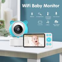 China Hot Sale HD 1080P Tuya Smart Baby Pet Monitor Wifi Night Vision Camera 5.0 IPS Screen 3X Zoom Motion&Cry&Temperature Detection for sale