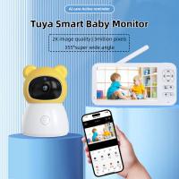 China 2K 3MP Tuya Smart Baby Pet Monitor Home Security Wifi Camera With Infrared Night Vision Motion Detection Two Way Audio Intercom for sale