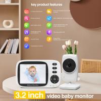 China Hot Sale Baby Monitor Camera 3.2 Inch LCD Screen 2X Zoom 2100mAh Battery Night Vision Two-Way Audio Baby Sleep Monitor for sale