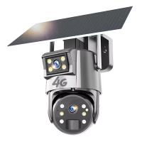 China 4G Dual Lens Security IP Camera HD 2K 2MP 10X Zoom Motion Detect Solar Powered PTZ CCTV Outdoor Waterproof Camera for sale