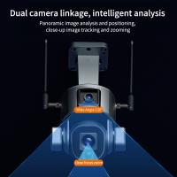 China 4K Dual Screen HD Solar Power Camera Wifi 10X Optical Zoom IP Camera PTZ CCTV Outdoor Camera with Night Vision for sale