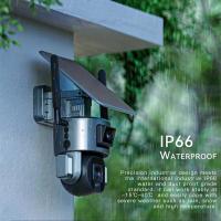 China 4K Dual Screen HD Solar Power Camera Wifi 10X Optical Zoom IP Camera PTZ CCTV Outdoor Camera with Night Vision for sale