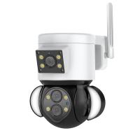 China New 4MP Dual Sensor CCTV IP Camera  PTZ Security Waterproof Outdoor Camera  With WIFI Monitoring Street Lighting for sale
