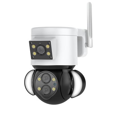 China New 4MP Dual Sensor CCTV IP Camera  PTZ Security Waterproof Outdoor Camera  With WIFI Monitoring Street Lighting for sale