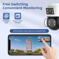 China New 4MP Dual Sensor CCTV IP Camera  PTZ Security Waterproof Outdoor Camera  With WIFI Monitoring Street Lighting for sale