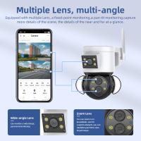 China New 4MP Dual Sensor CCTV IP Camera  PTZ Security Waterproof Outdoor Camera  With WIFI Monitoring Street Lighting for sale