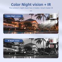 China New 4MP Dual Sensor CCTV IP Camera  PTZ Security Waterproof Outdoor Camera  With WIFI Monitoring Street Lighting for sale