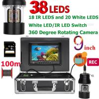 China 9.0'' Inch IPS Screen 20M/50M/100M Underwater Fishing Camera Fish Finder Monitor IP68 Waterproof Camera  for Sea Ice Fishing for sale