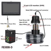 China 9.0'' Inch IPS Screen 20M/50M/100M Underwater Fishing Camera Fish Finder Monitor IP68 Waterproof Camera  for Sea Ice Fishing for sale