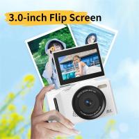 China Retro 5K Video Digital Camera With Optical Zoom Anti Shake 3 Inch Flip Screen Vlog CMOS Camera Support External Lens for Vlog for sale