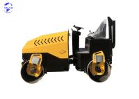 China EPA 3000kg Vibration Roller 3t Double Drum Road Compactor with 50Kn Force and 75Hz Frequency for sale
