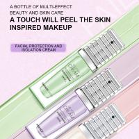 China OEM Factory Custom Best Makeup Face Primer Moisturizing Sunscreen Cream for Dark Skin Tones Pore-Hiding Without Powder Sticking for sale